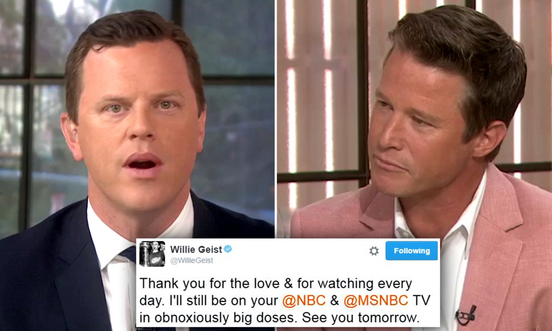 SHOCKING NEWS! Willie Geist has confirmed his exit from NBC, with his ...