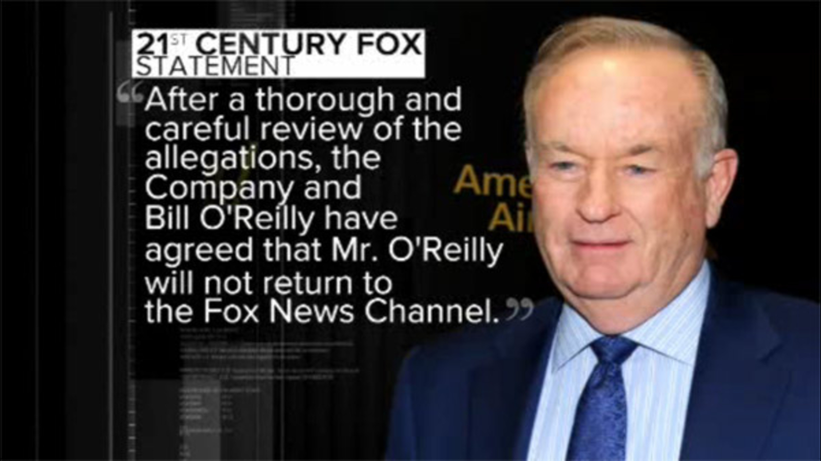 O'Reilly's will has been revealed, stating, "This happened much sooner ...